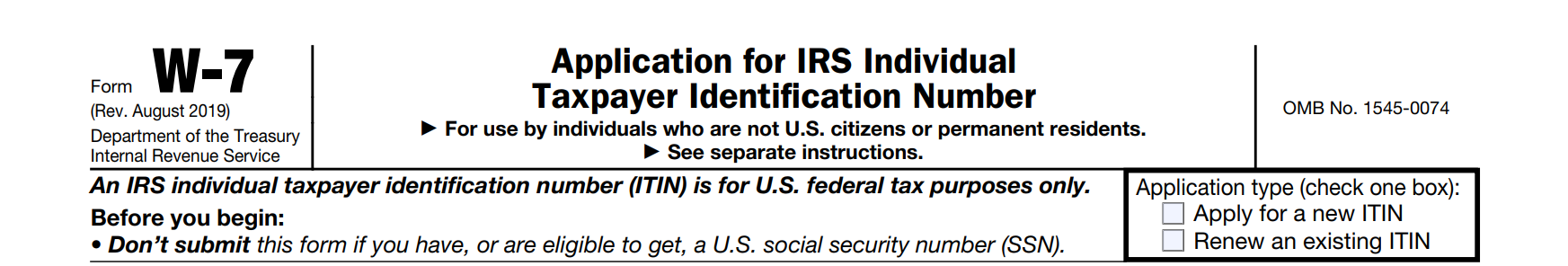 FormW7 | Paz Tax, LLC